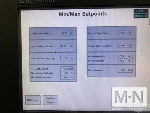 UBE UZ1000 Injection Molding Machines #560151 - MachineTools.com