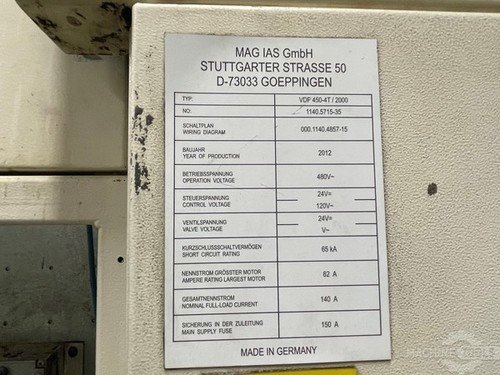 VDF 450-T4-2000 5-Axis or More CNC Lathes Used - Excellent #564789 - MachineTools.com