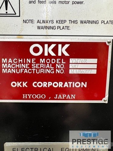 OKK VM76R Vertical Machining Centers #584555 - MachineTools.com