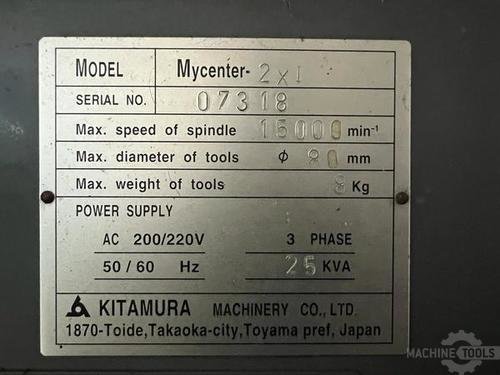 KITAMURA MYCENTER-2X1 Vertical Machining Centers Used - Good #601518 - MachineTools.com