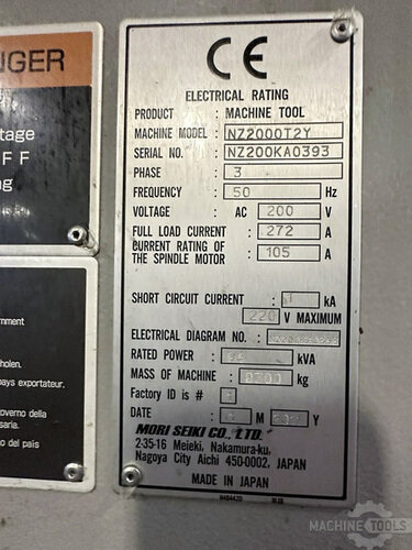 MORI SEIKI NZ2000 T2Y Tornos CNC Usado - Excelente Estado #607368 ...
