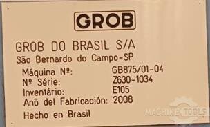 GROB BZ 600 Centros de Usinagem Horizontais Usado - Bom 609752 ...