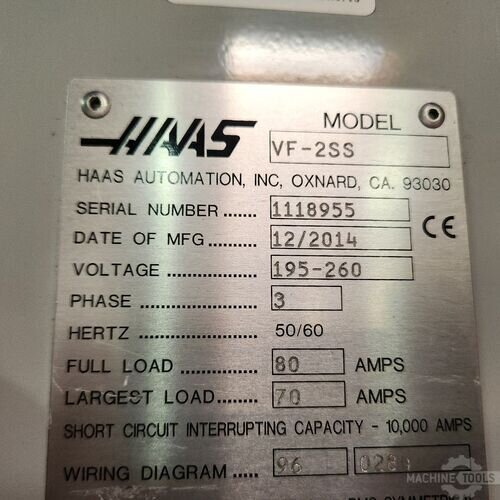HAAS VF-2SS Vertical Machining Centers #628142 - MachineTools.com