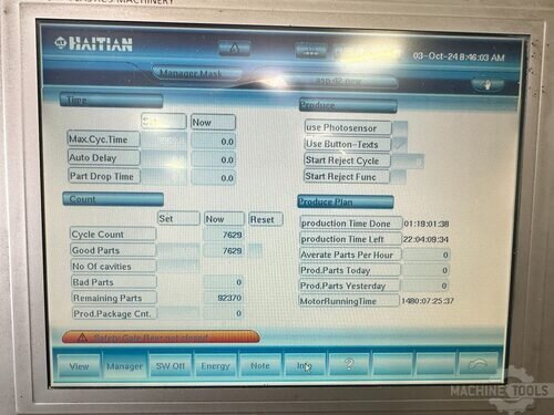 HAITIAN MA1600II Injection Molding Machines Used - Excellent #643524 ...