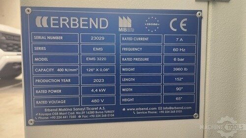 ERBEND EMS 3220 Foot Power Shears Used - Excellent #656286 - MachineTools.com