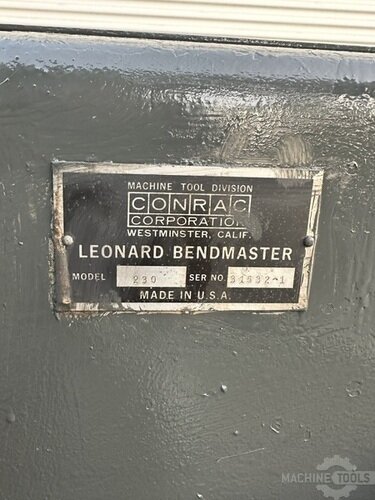 CONRAC 230 Pipe, Tube & Bar Benders Used - Good 661685 - MachineTools.com