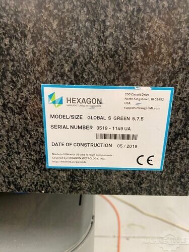 HEXAGON GLOBAL S GREEN 5.7.5 Coordinate Measuring Machines #666013 ...