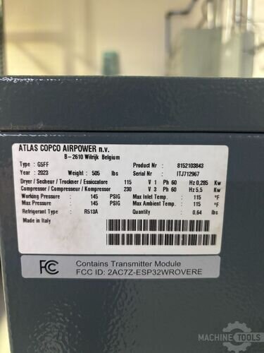 ATLAS COPCO G5FF 螺杆/滑片式空气压缩机 #673343 - MachineTools.com