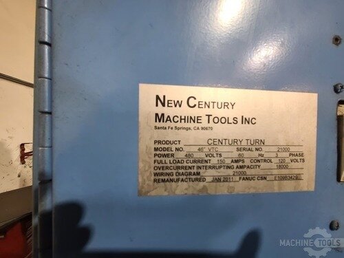 CENTURY VTC 46 Vertical Boring Mills (incld VTL) Used - Good #673688 ...